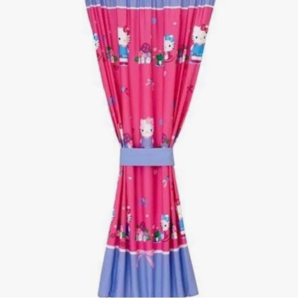 Hello Kitty | Accents | Hello Kitty Girls Window Panel Wtie Back 4 X 63 ...